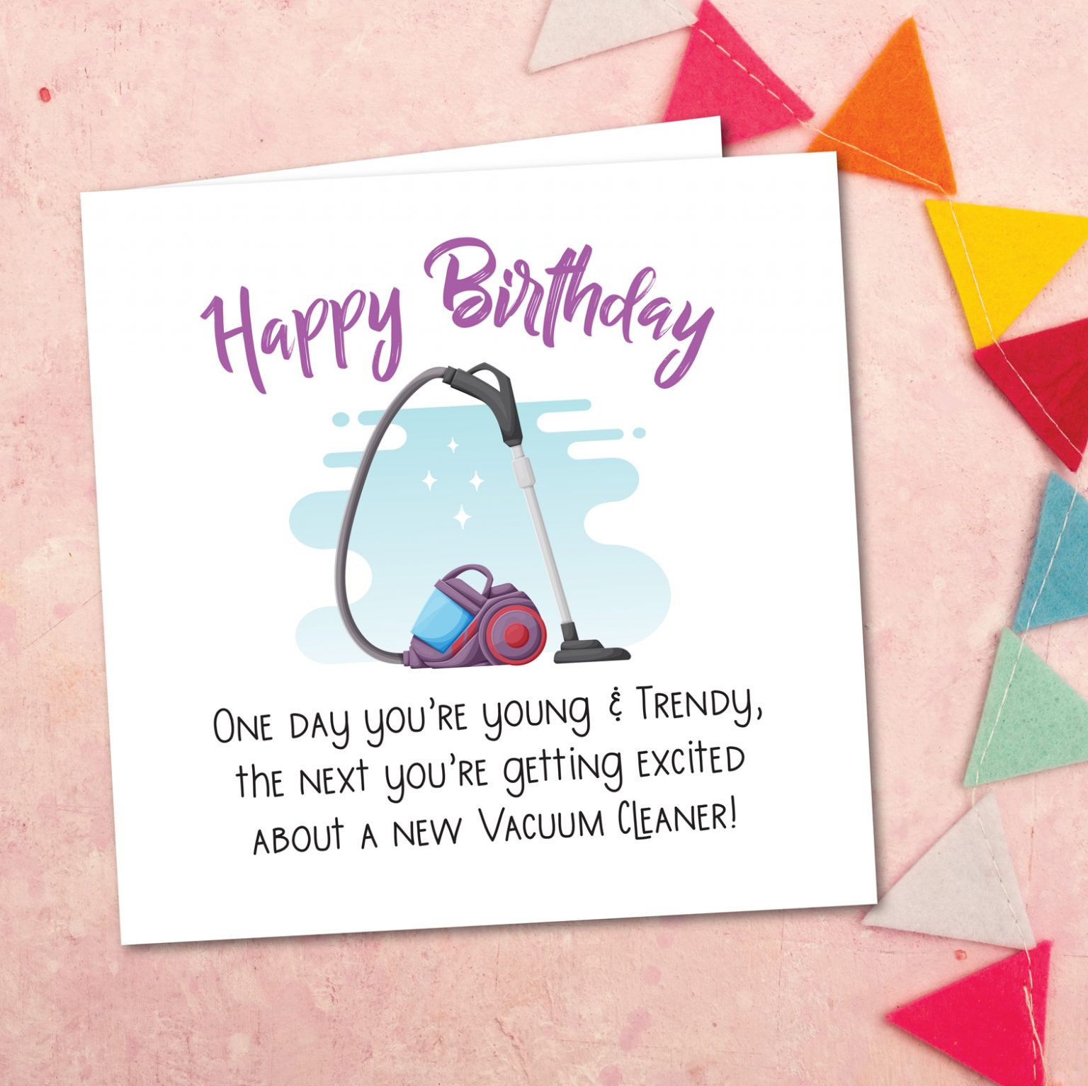 Vacuum Birthday Card - The Paper Lane