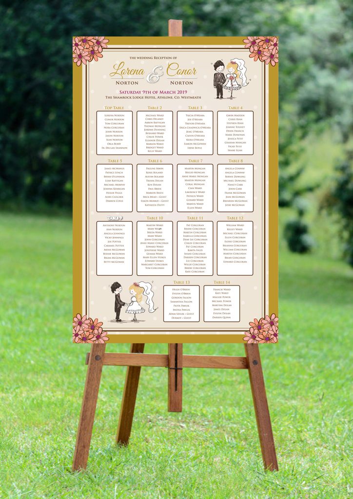 Cute Couple Seating Plan - The Paperlane