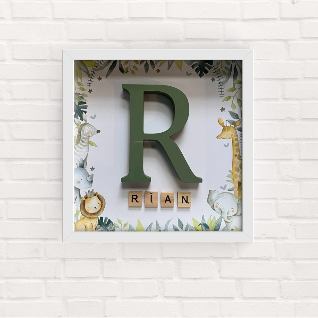 Safari Wooden Letter Box Frame - The Paper Lane