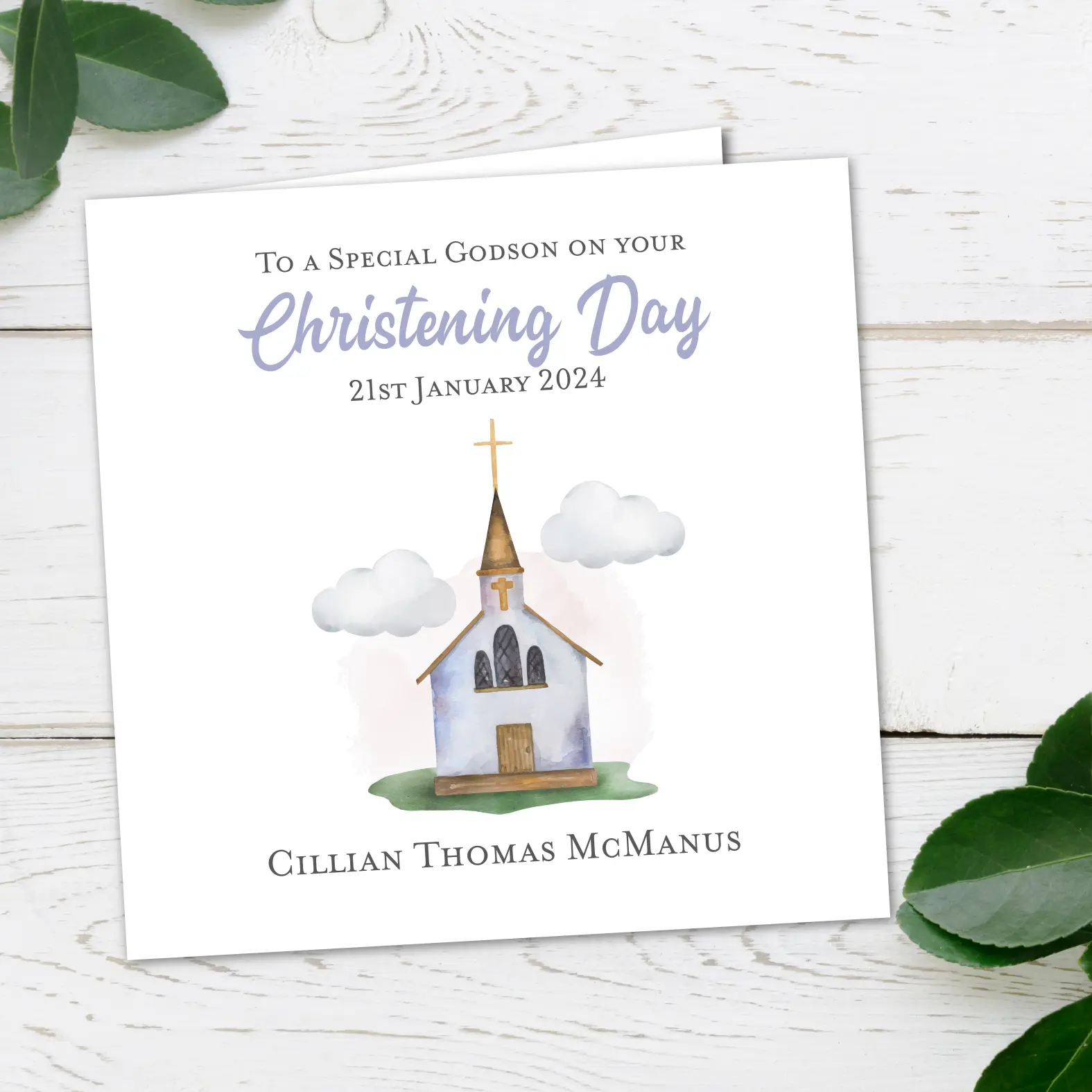 Special Christening Cards Personalised Boy's New Christening